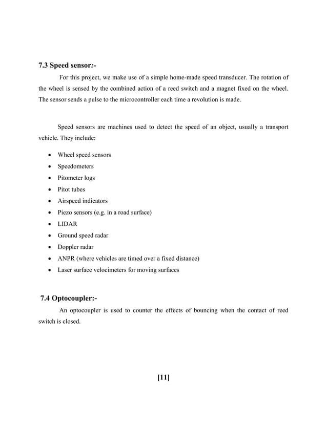Microcontroller based speedo meter cum odometer | PDF | Consumer Electronics | Technology ...