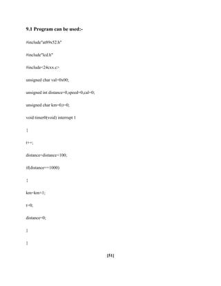 Microcontroller based speedo meter cum odometer | PDF