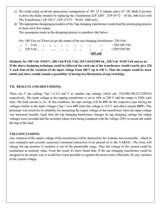 Microcontroller based voltage stabilizer | PDF