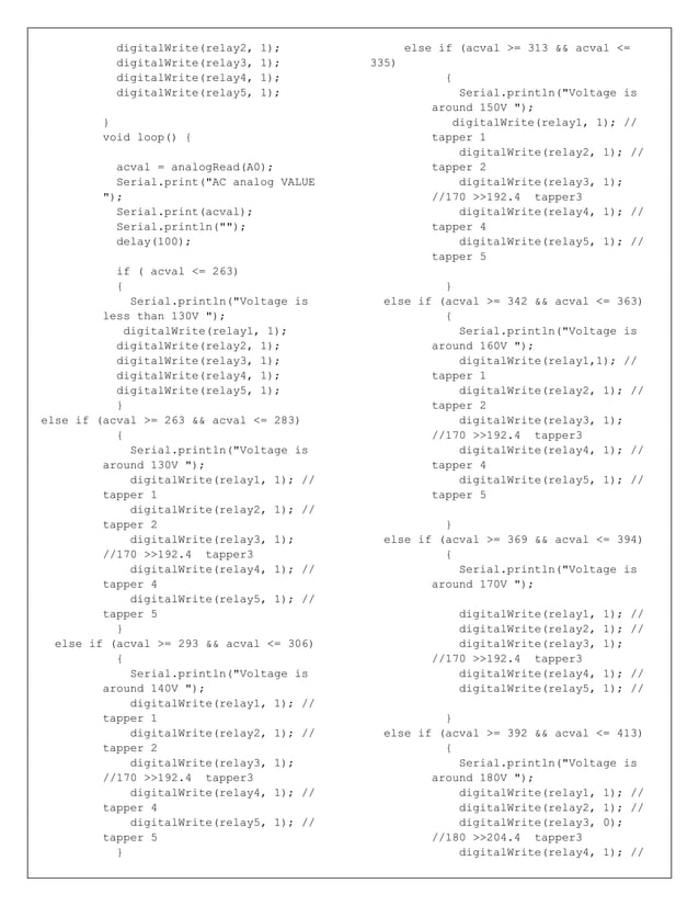 Microcontroller based voltage stabilizer | PDF