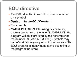 Microcontroller directives | PPTX