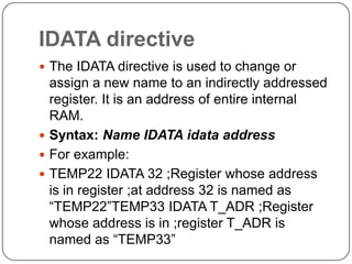 Microcontroller directives | PPTX