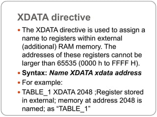 Microcontroller directives | PPTX