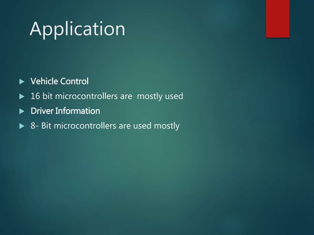 Microcontroller In Automobile And Applications Pptx Microcar Auto Body Styles