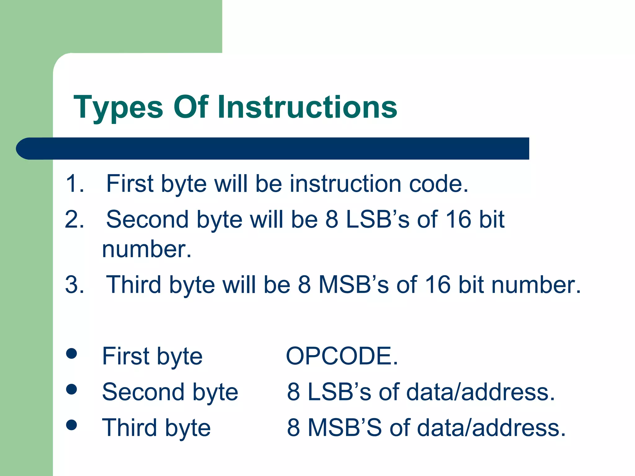 Microcontroller instruction set | PPT
