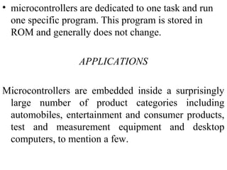 Introduction to microcontrollers | PPT