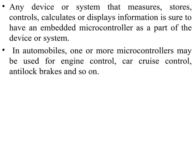 Introduction to microcontrollers | PPT