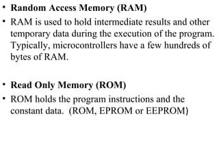 Introduction to microcontrollers | PPT