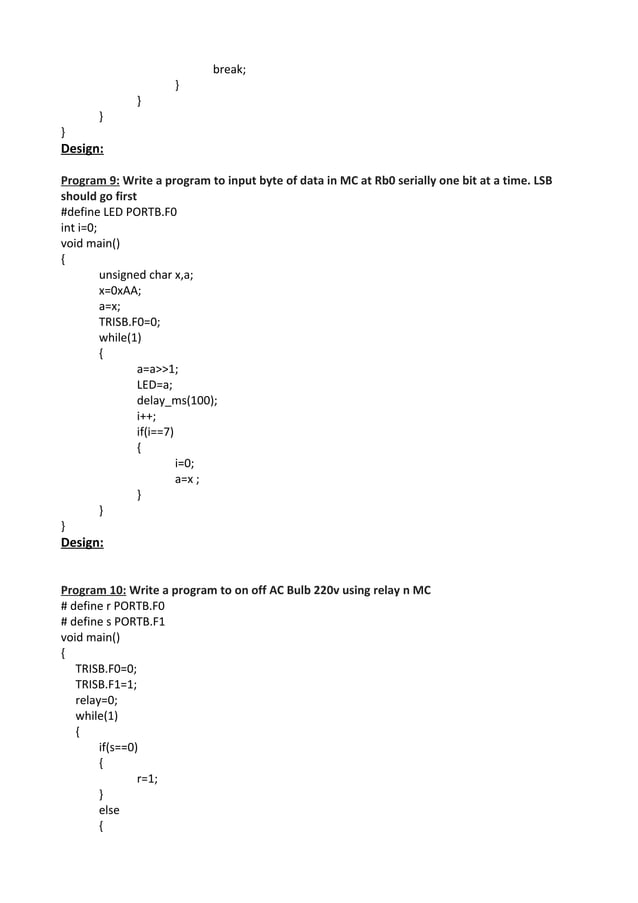 Microcontroller Programming Assignment | PDF