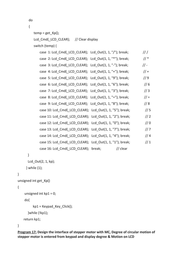 Microcontroller Programming Assignment Pdf