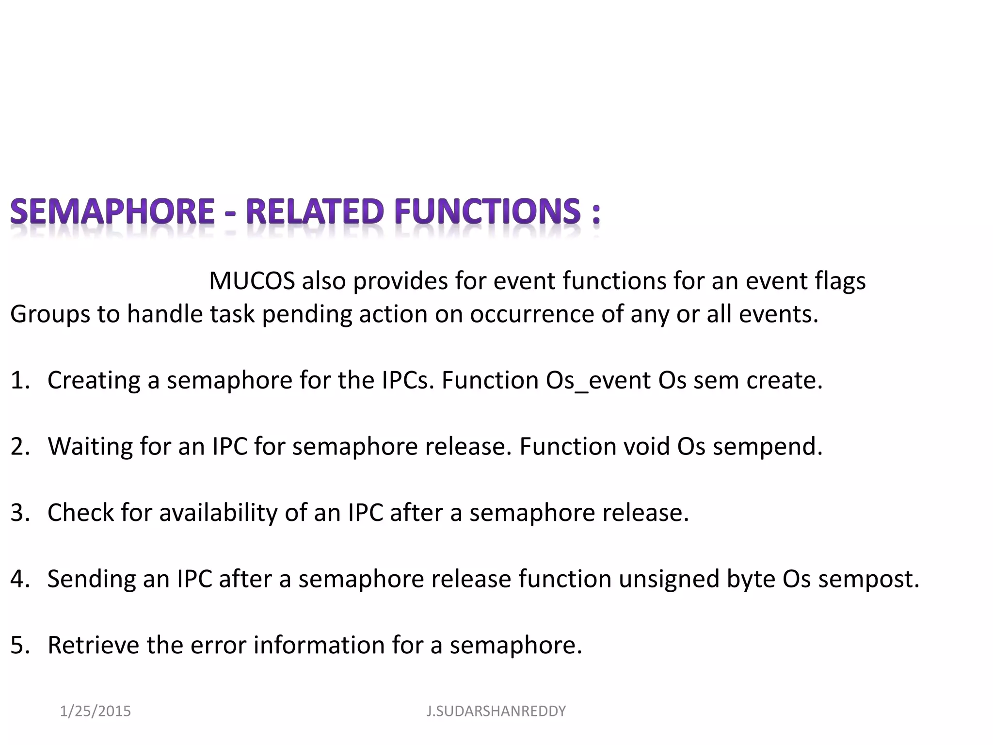 RTOS MICRO CONTROLLER OPERATING SYSTEM-2 | PPT