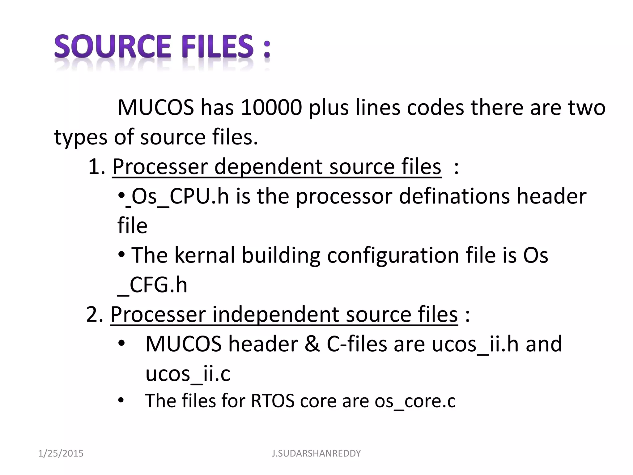RTOS MICRO CONTROLLER OPERATING SYSTEM-2 | PPT