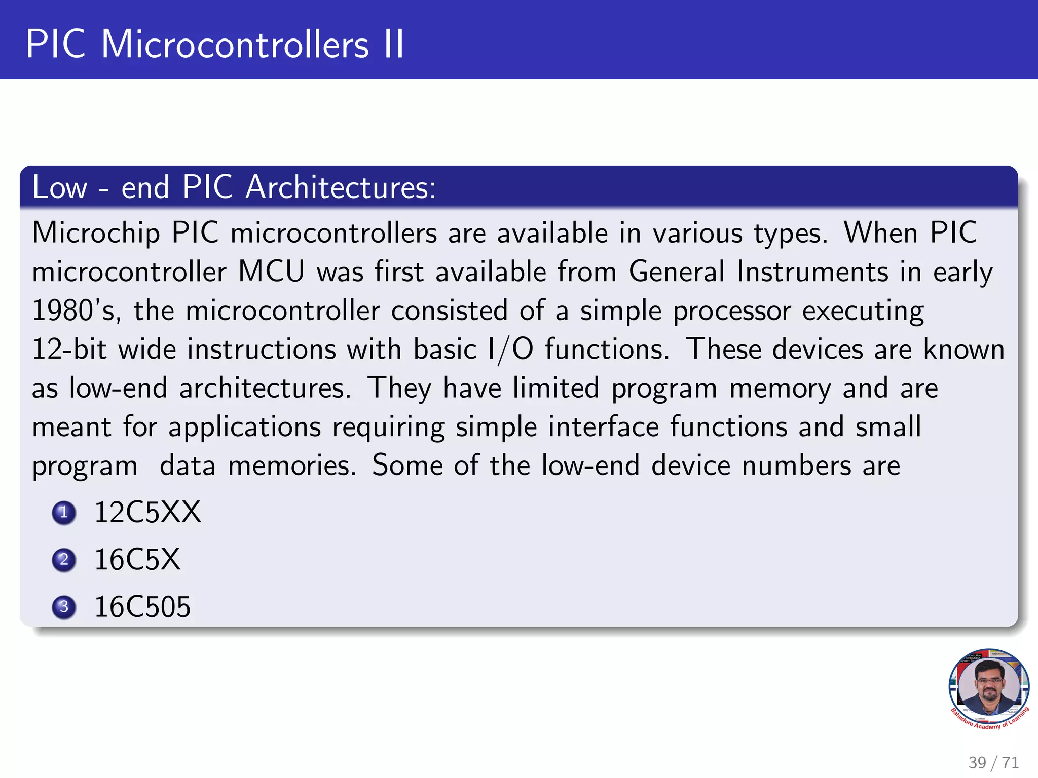 Microcontroller pic 16f877 architecture and basics | PDF