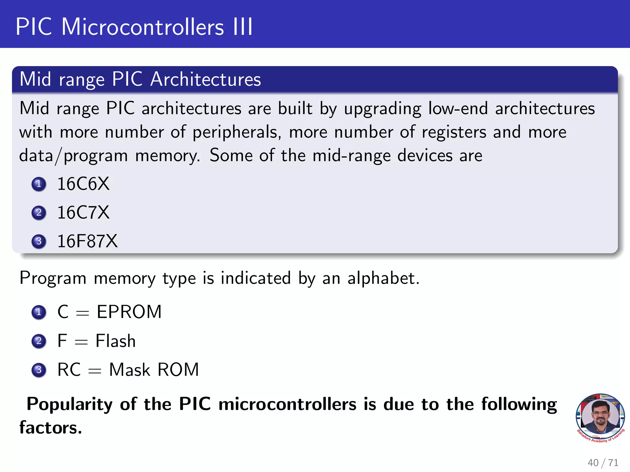 Microcontroller pic 16f877 architecture and basics | PDF