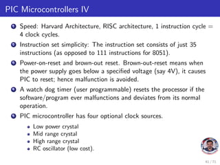 Microcontroller pic 16f877 architecture and basics | PDF
