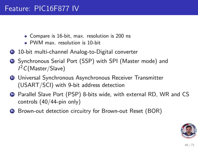 Microcontroller pic 16f877 architecture and basics | PDF