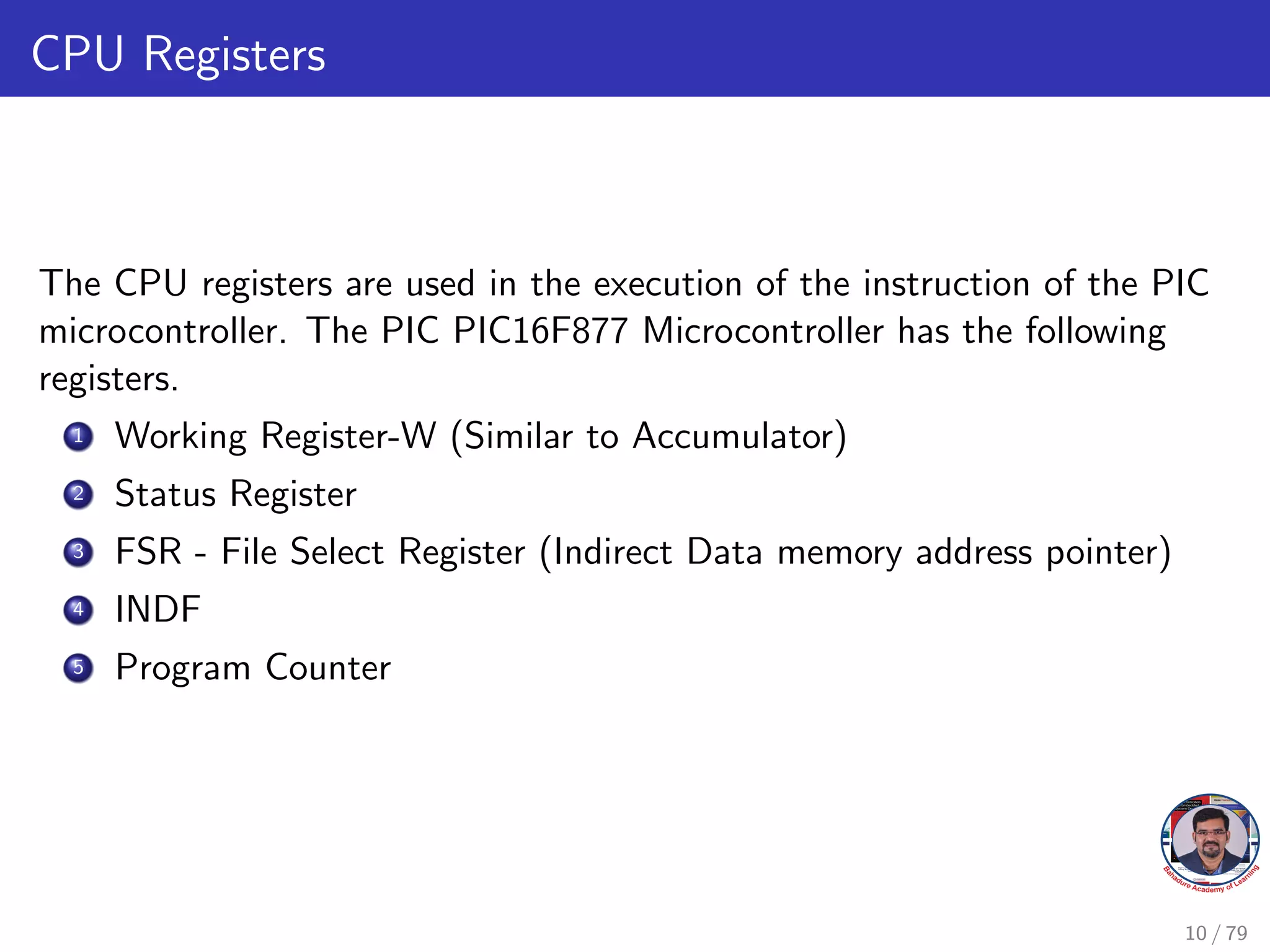 Microcontroller pic 16 f877 registers memory ports | PDF