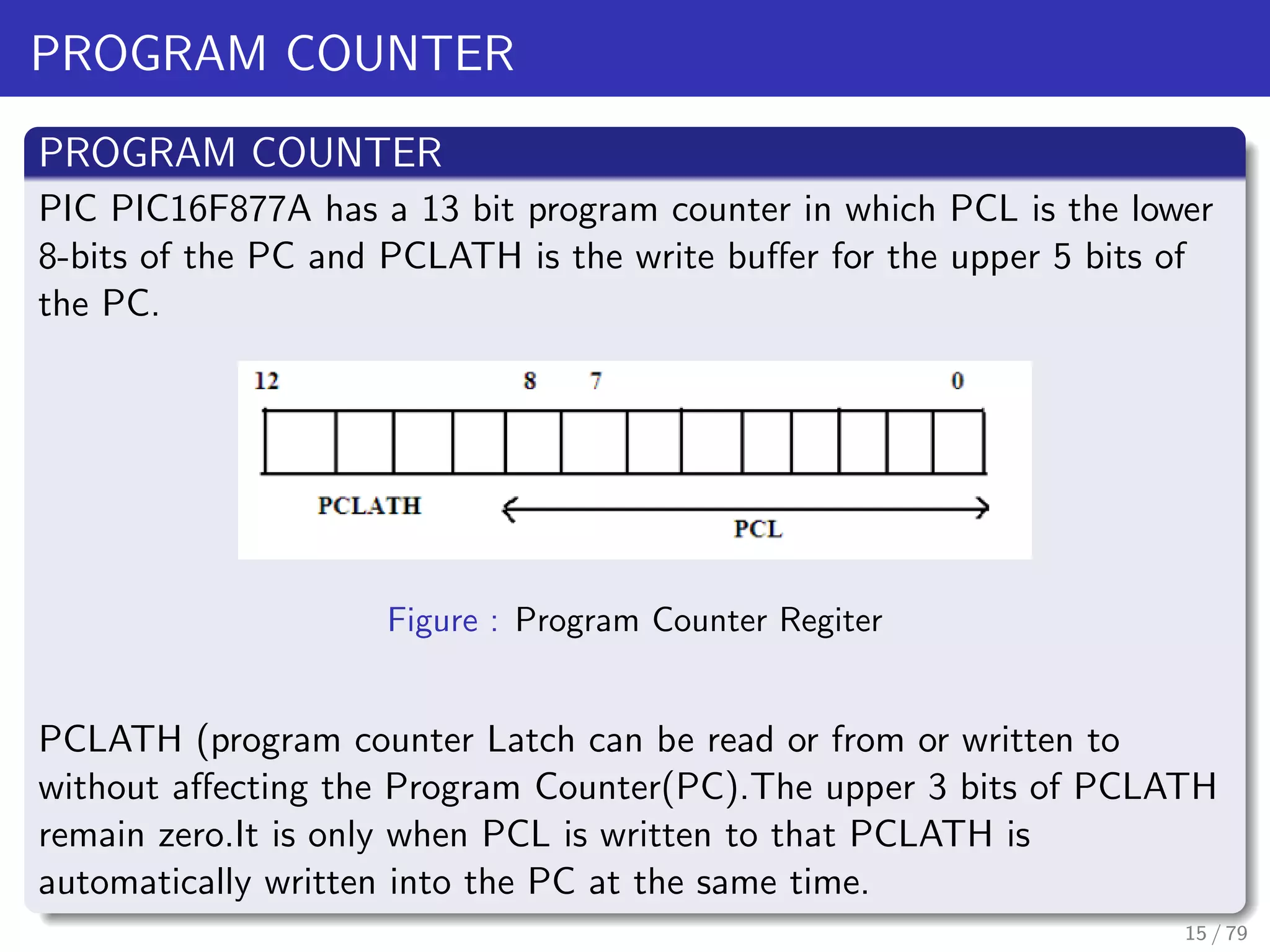 Microcontroller pic 16 f877 registers memory ports | PDF