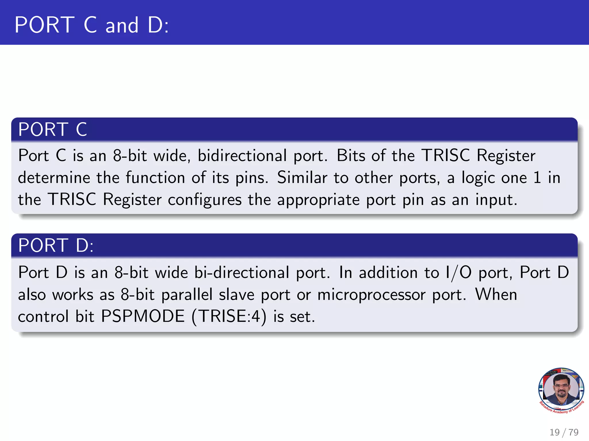 Microcontroller pic 16 f877 registers memory ports | PDF