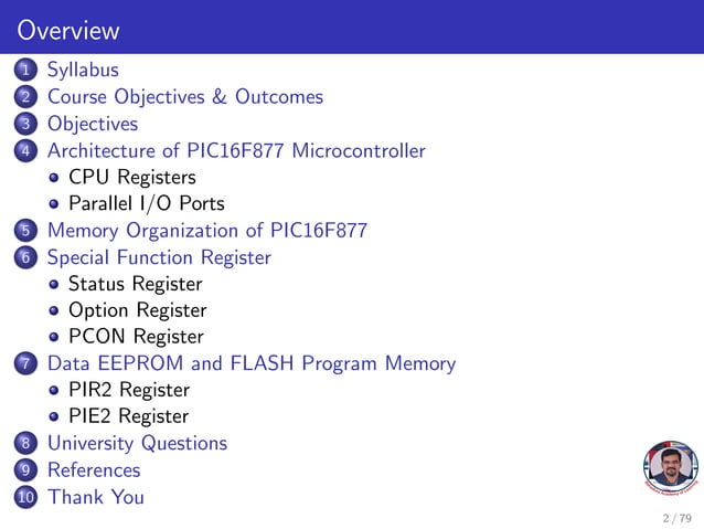 Microcontroller Pic 16 F877 Registers Memory Ports | Ppt