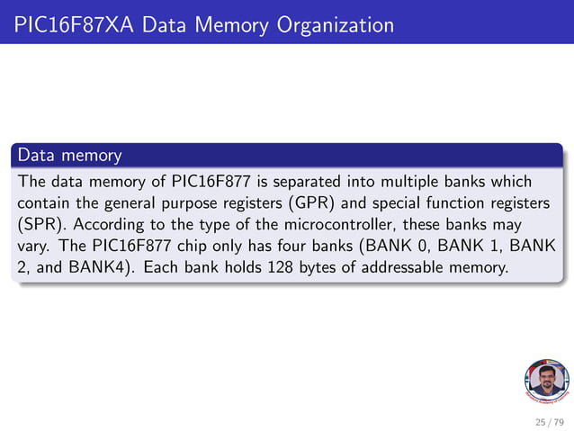 Microcontroller pic 16 f877 registers memory ports | PDF