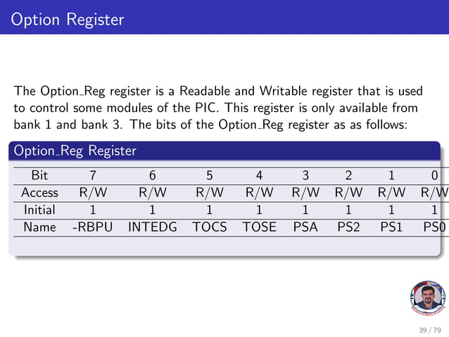 Microcontroller pic 16 f877 registers memory ports | PDF