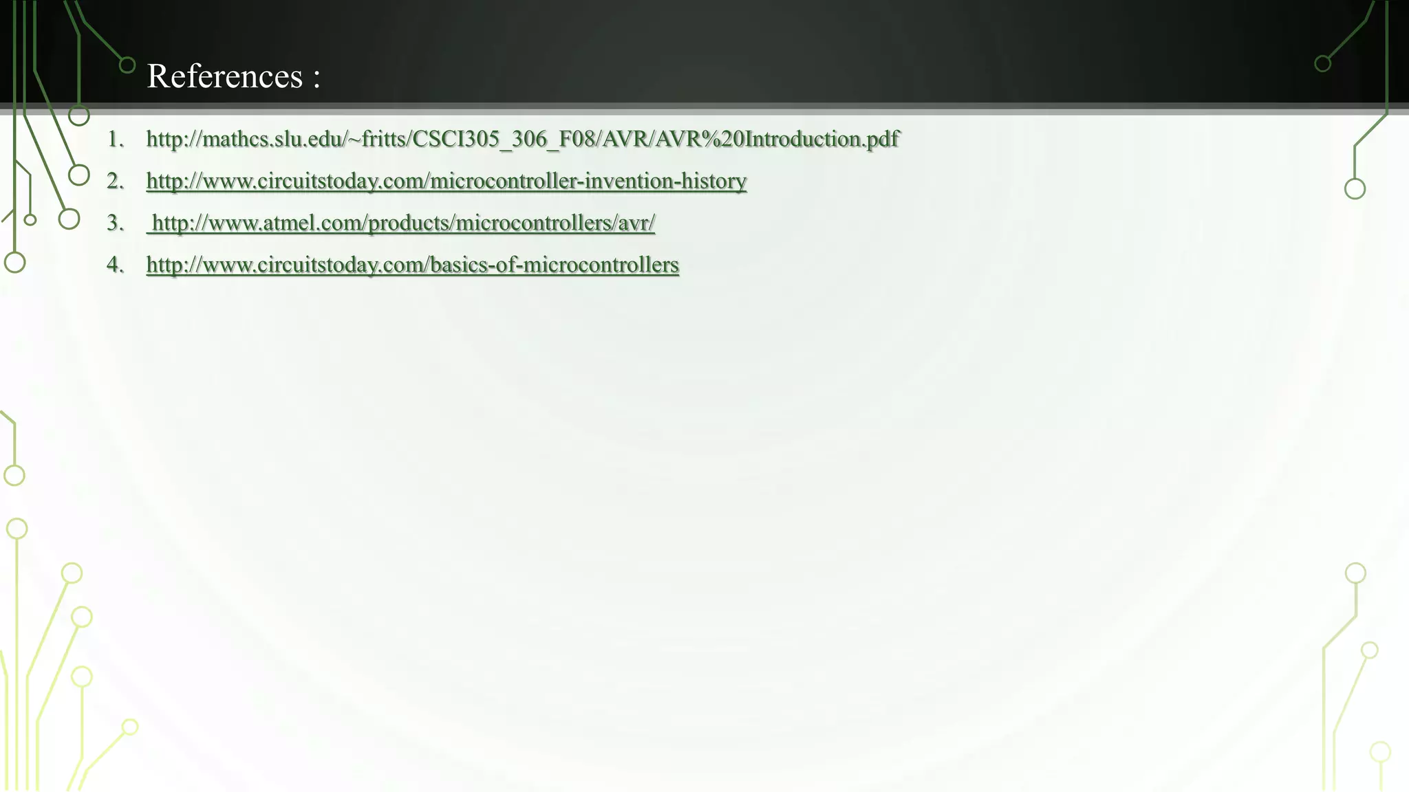 Introduction to AVR Microcontroller | PPTX