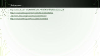 Introduction to AVR Microcontroller | PPTX