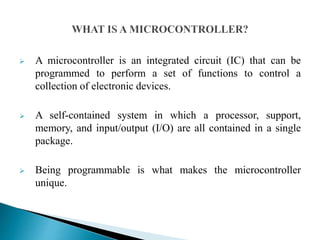 Microcontroller presentation | PPTX