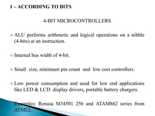 Microcontroller presentation | PPTX