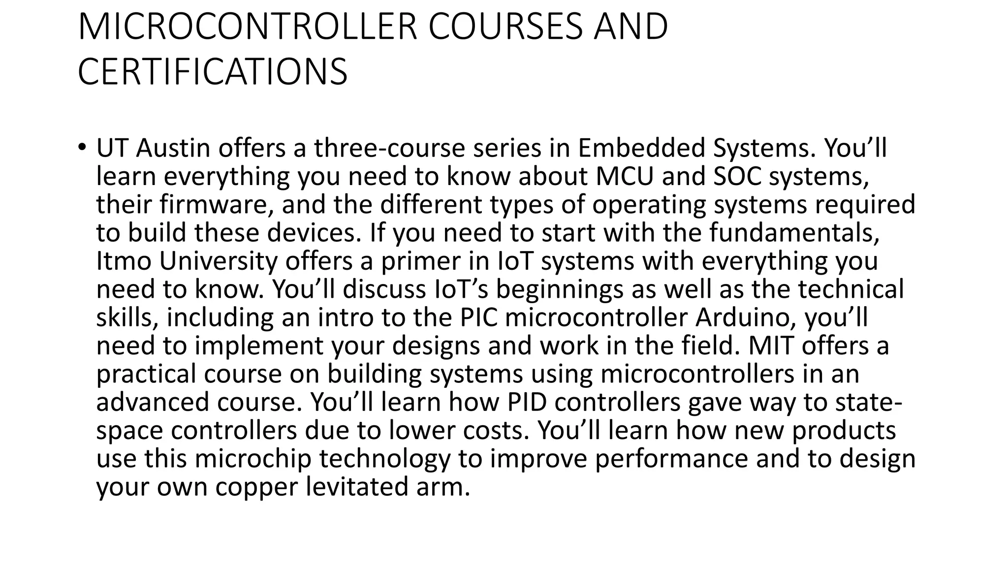 Microcontroller Programming Coursespdf