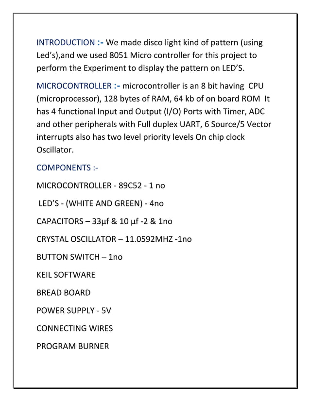 Microcontroller project111 | PDF