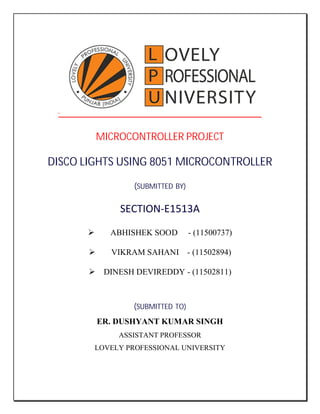 Microcontroller project | PDF