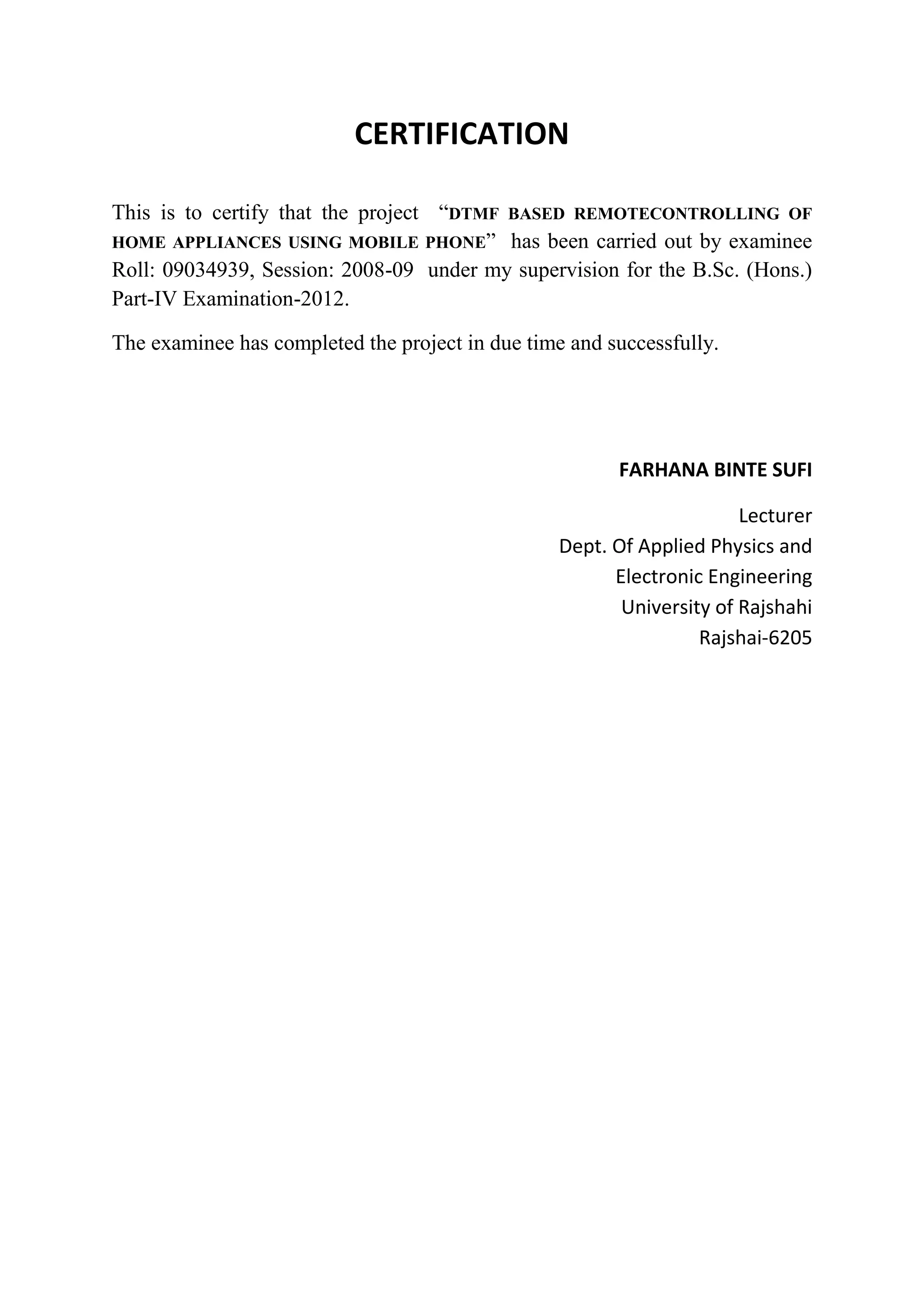 Microcontroller remote controlling project | DOCX