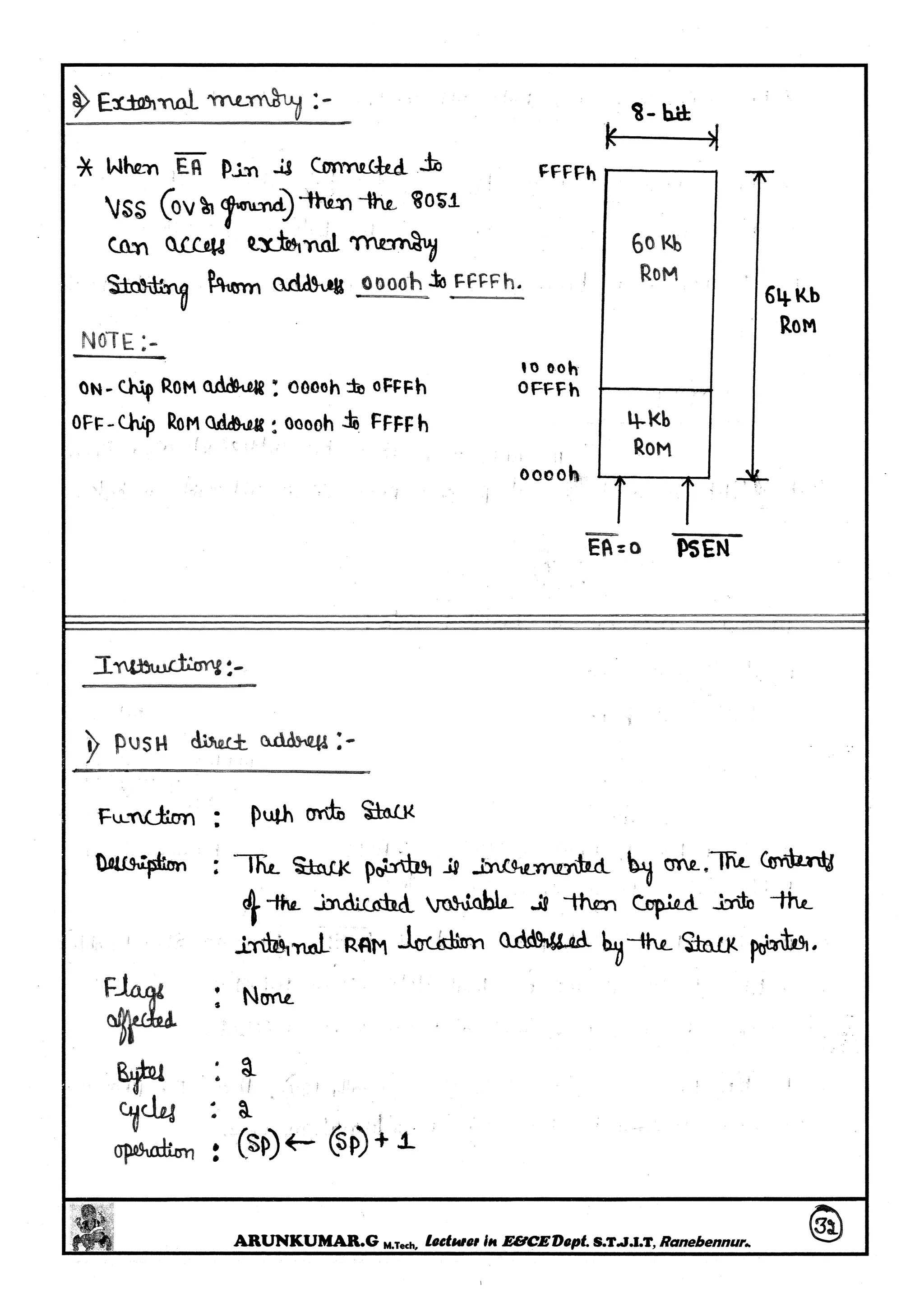 Microcontrollers(8051) Notes written by Arun Kumar G, Associate ...