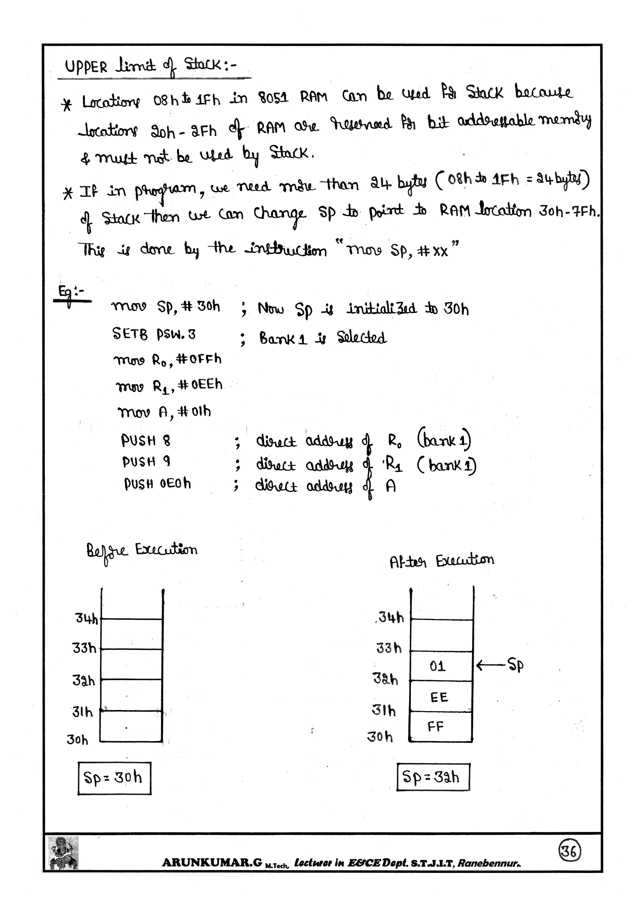 Microcontrollers(8051) Notes written by Arun Kumar G, Associate ...
