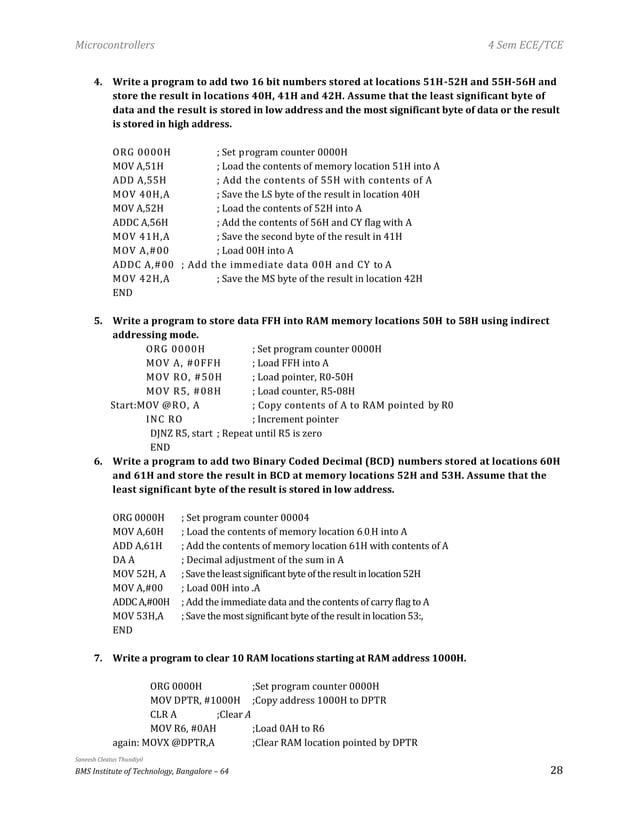Microcontrollers 8051 MSP430 notes | PDF | Operating Systems | Computer ...