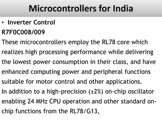 Microcontrollers for india | PPTX | Computing | Technology & Computing