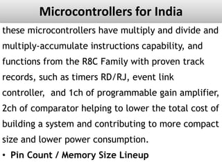 Microcontrollers for india | PPTX | Computing | Technology & Computing