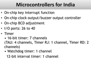 Microcontrollers for india | PPTX | Computing | Technology & Computing