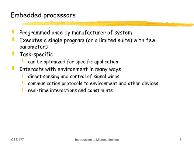 Microcontroller and it’s Application for Electronic Engineering | PPT