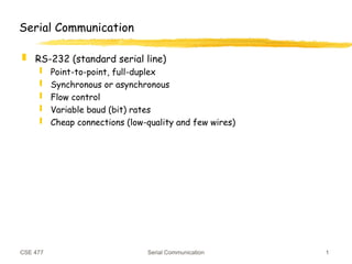 RS232 serial communicaiton protocol for embedded systems | PPT