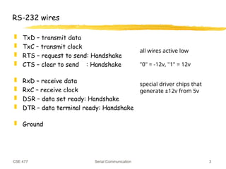 RS232 serial communicaiton protocol for embedded systems | PPT