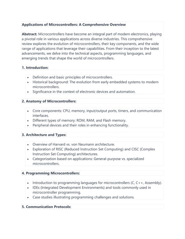 Microcontrollers Have Become An Integral Part Of Modern Electronics Pdf