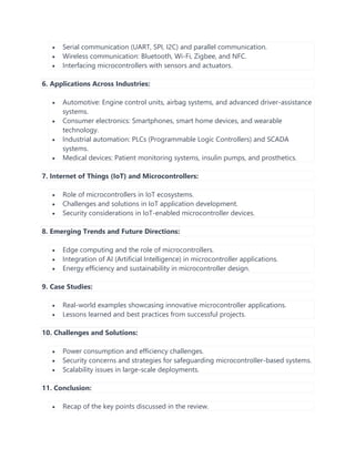 Microcontrollers have become an integral part of modern electronics | DOCX