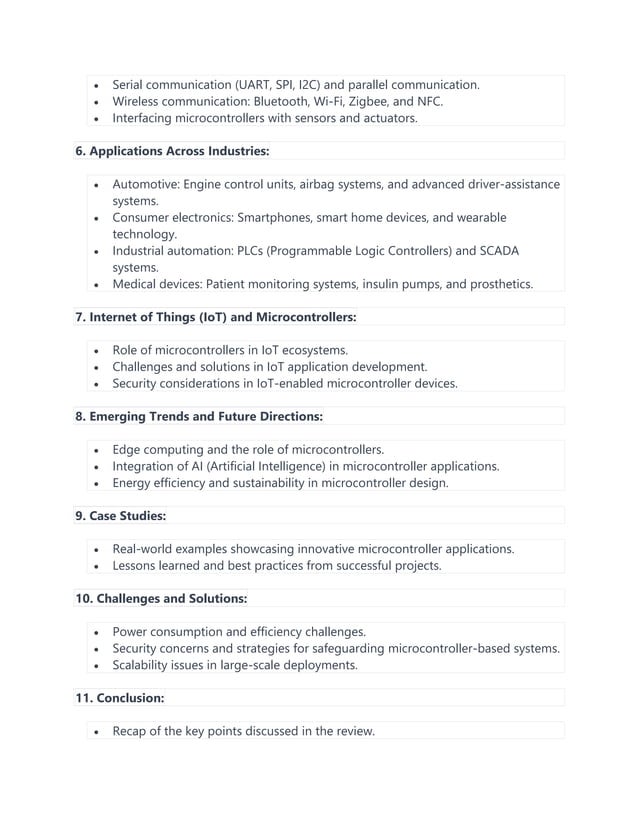 Microcontrollers have become an integral part of modern electronics | PDF