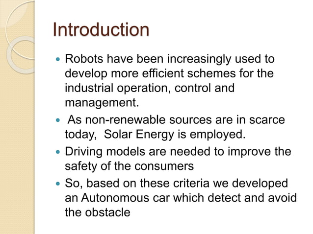 Microcontroller solar car | PPTX