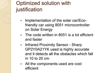 Microcontroller solar car | PPTX