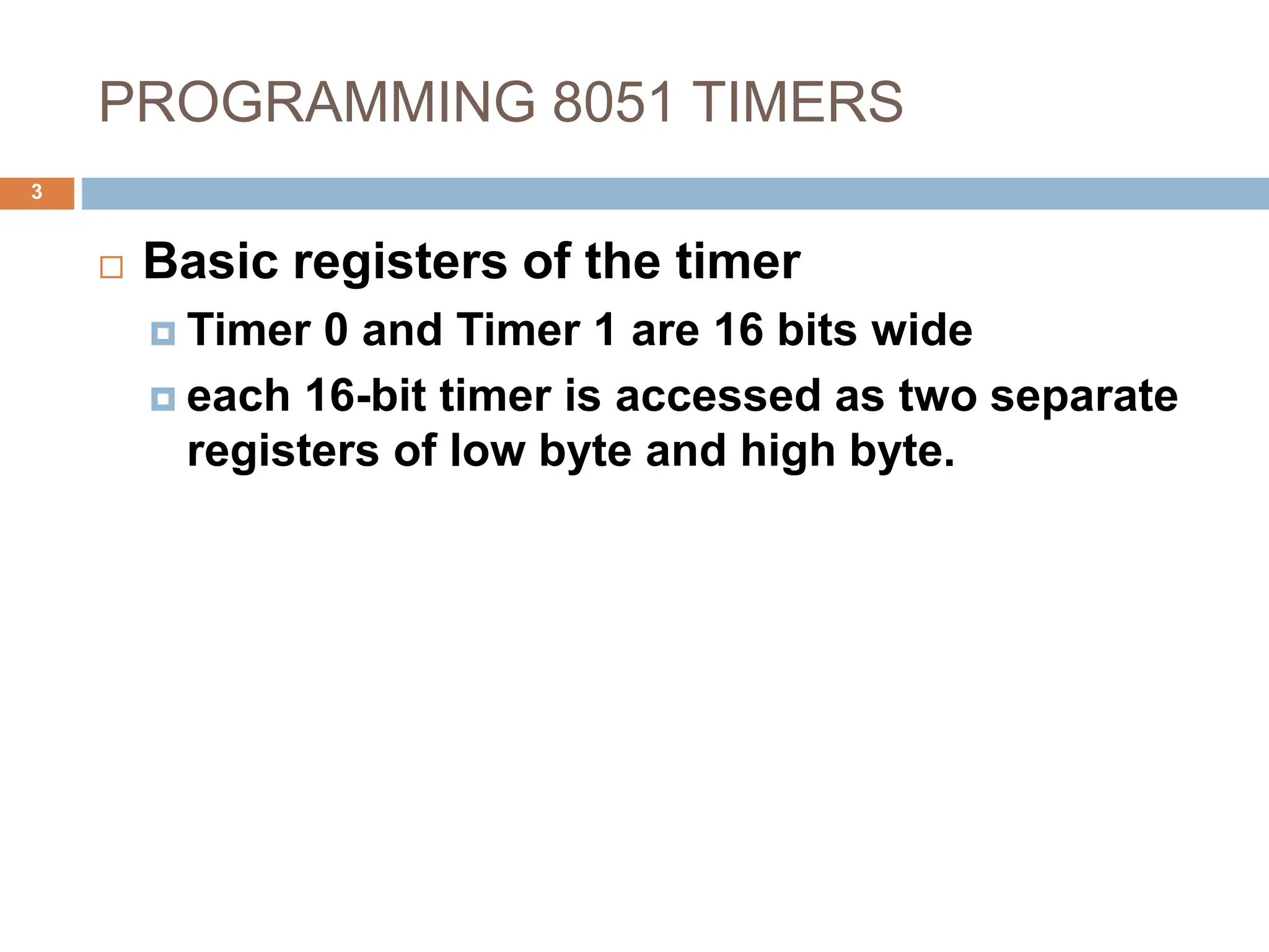 MICROCONTROLLER TIMERS.ppt | Programming Languages | Computing