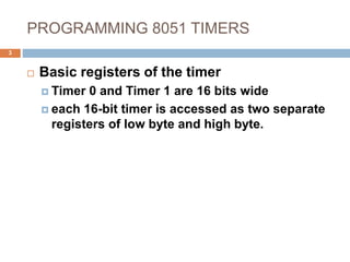MICROCONTROLLER TIMERS.ppt | Programming Languages | Computing